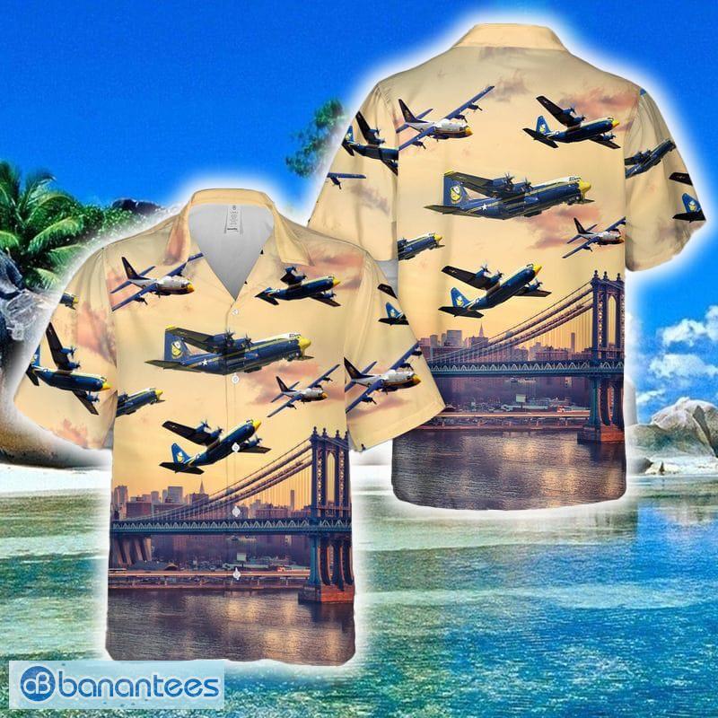 Lockheed C30 Fat Albert Blue Angels Hawaiian Shirt - Banantees