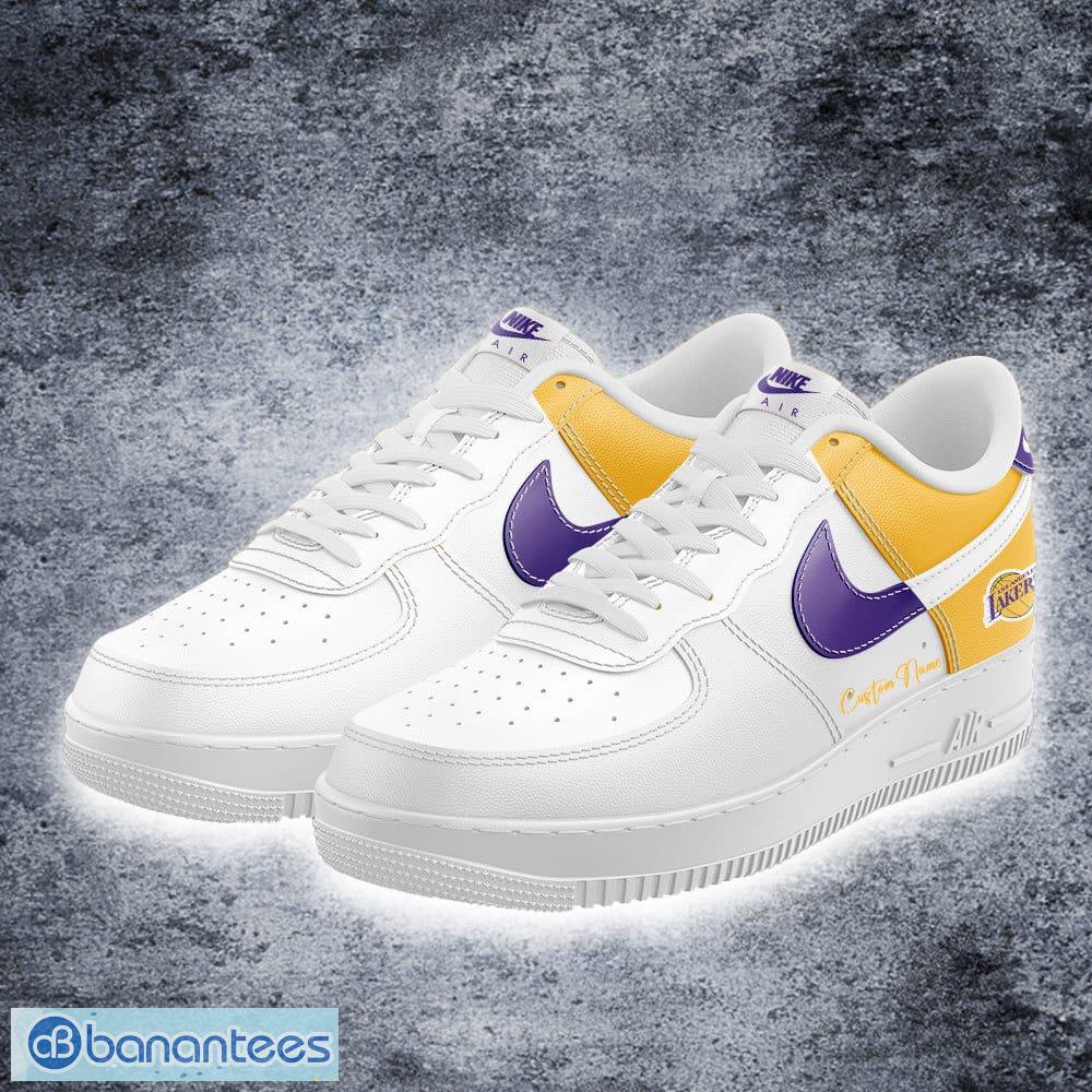 Los Angeles Lakers NBA Playoffs 2024 AF1 Sneakers Air Force Sneaker ...
