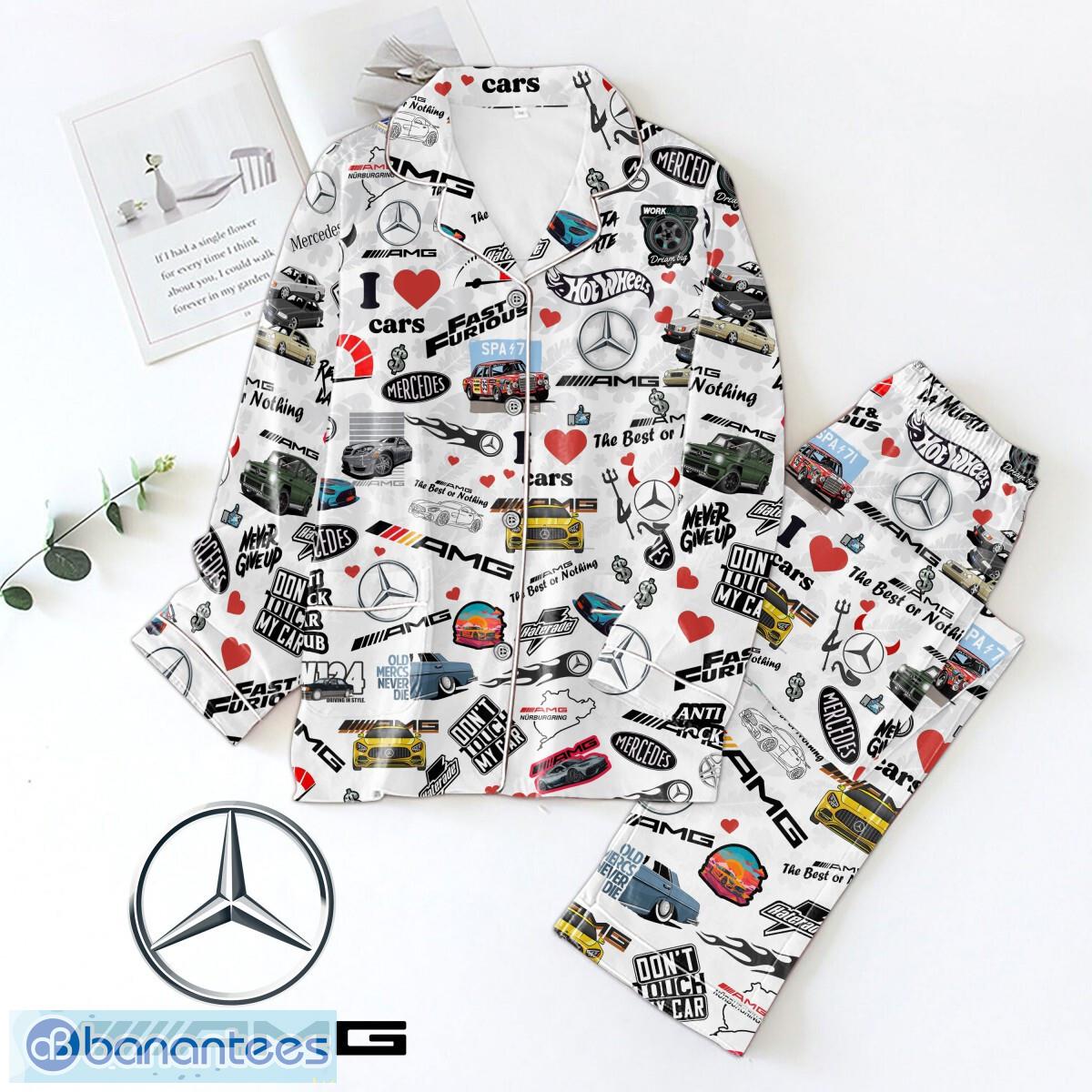Mercedes-AMG Season Car Button Pajamas Set Pattern For Men Women Fans ...