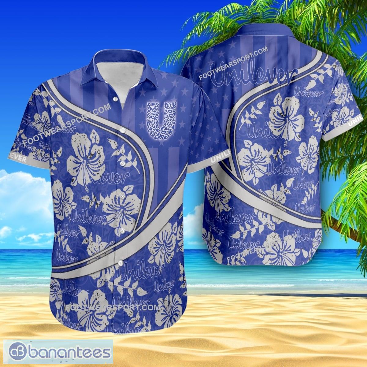 Unilever Party Logo Beach Hawaiian Shirt Flag USA Hibiscus Flower For ...