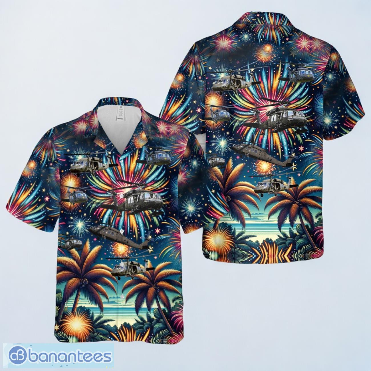 US Army Sikorsky UH-60 Black Hawk With Palm Tree And Firework Hawaiian ...