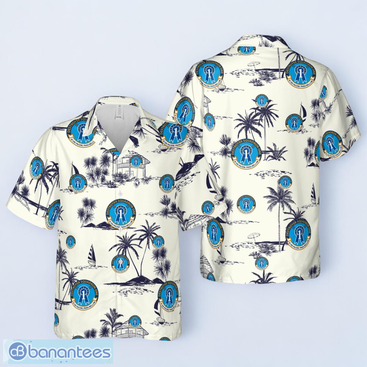 US Navy Destroyer Squadron ONE Hawaiian Shirt - Banantees