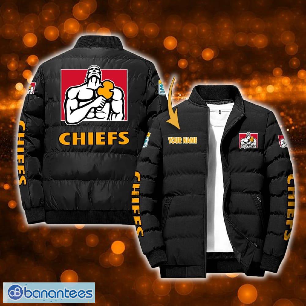Chiefs Puffer Jacket New Black Logo Gift For Fans - Banantees