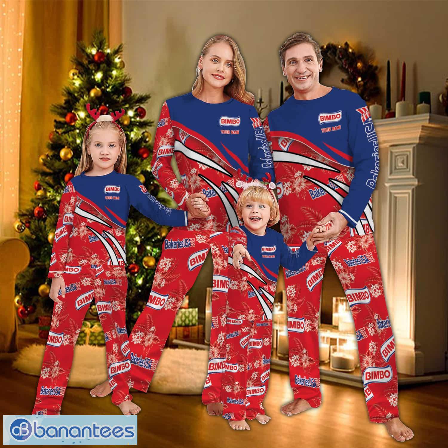 Custom Name Bimbo Bakeries Usa Logo Team Pajamas Set Flower Men Women ...