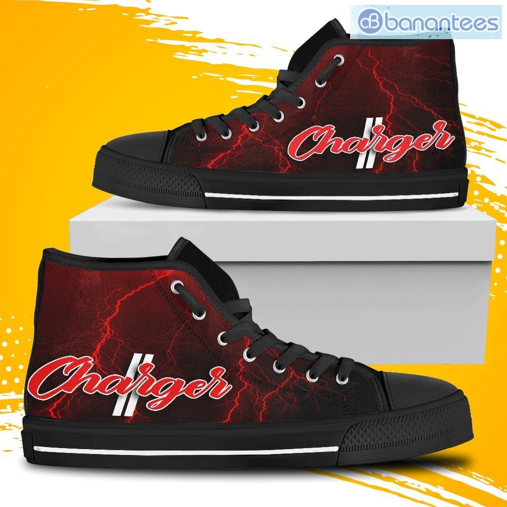Dodge Charger Thunder Logo High Top Shoes Red Classic Style Gift For ...