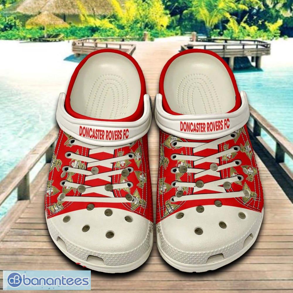 Doncaster Rovers 3D Clog Shoes For Fans Summer Beach All Over Print ...