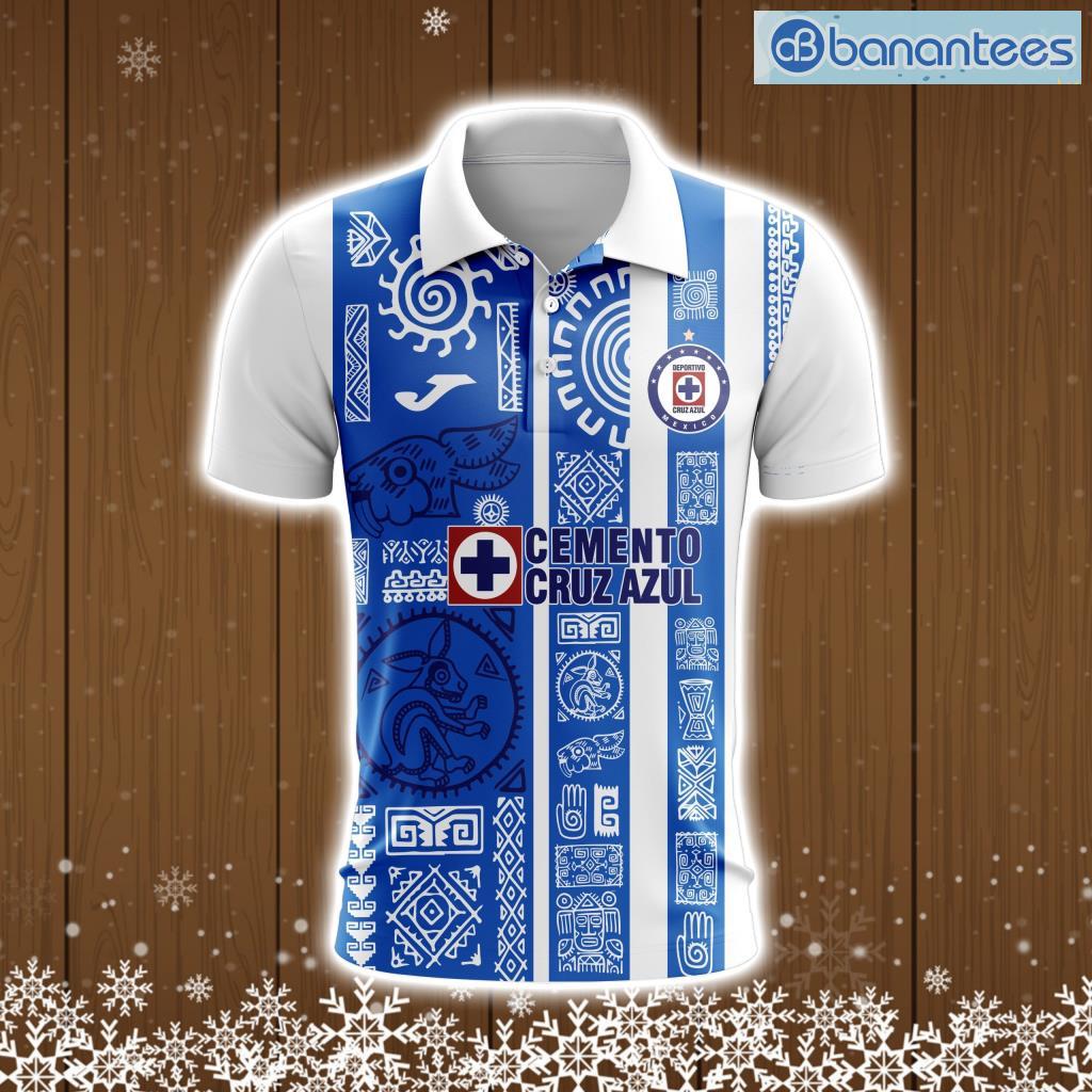 Personalized Liga MX Cruz Azul Mix Aztec Culture Concepts white Polo ...