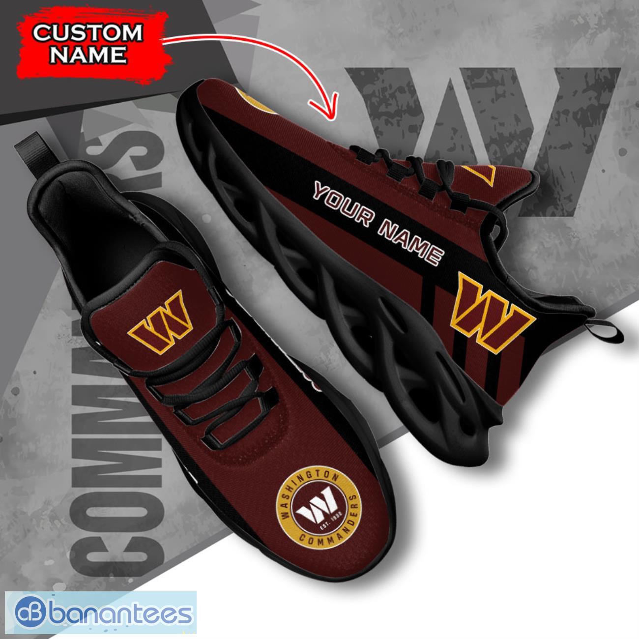 Personalized Name Washington Commanders NFL Max Soul Shoes Sneakers For ...