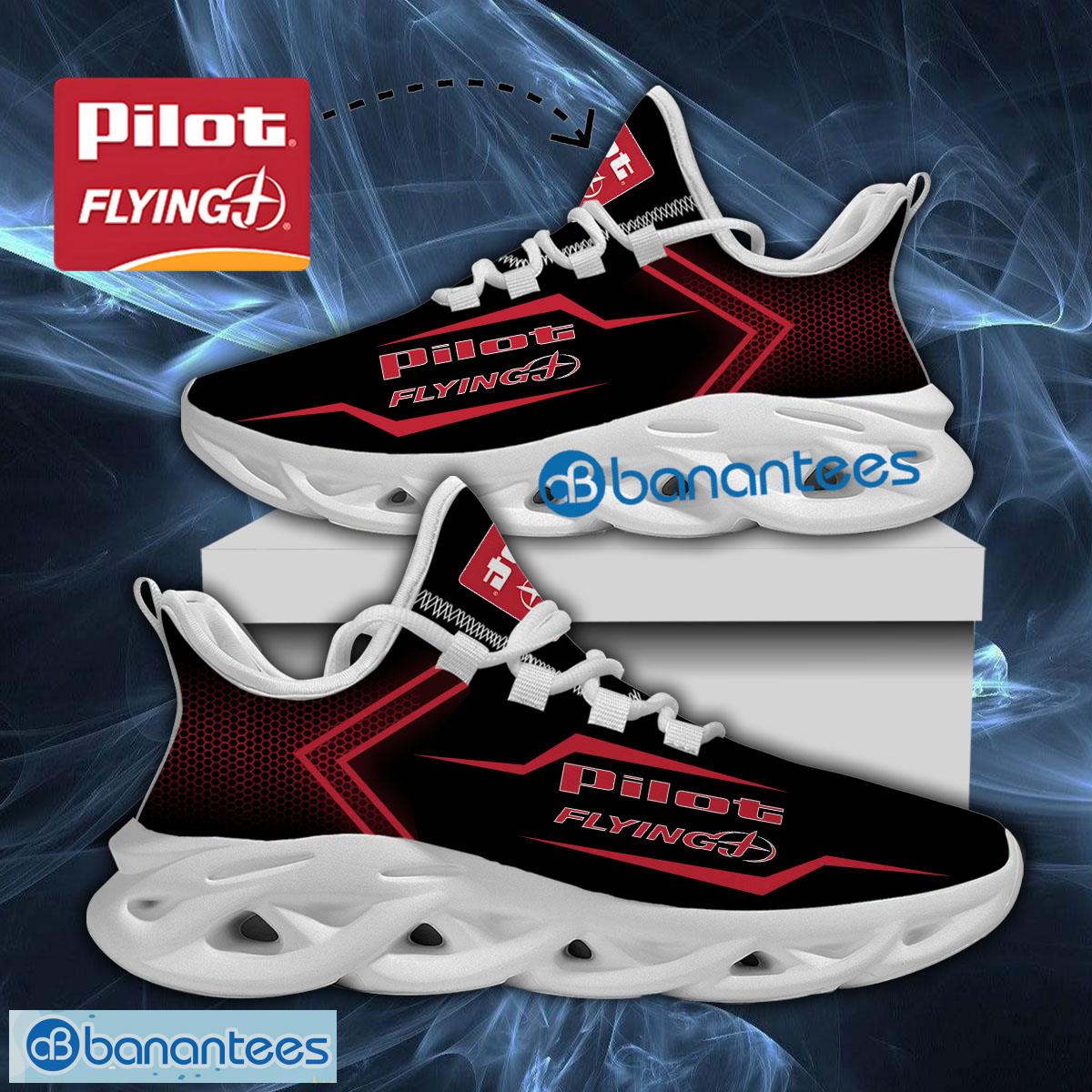 pilot flying j Running Sneaker Black Logo Max Soul Shoes - Banantees