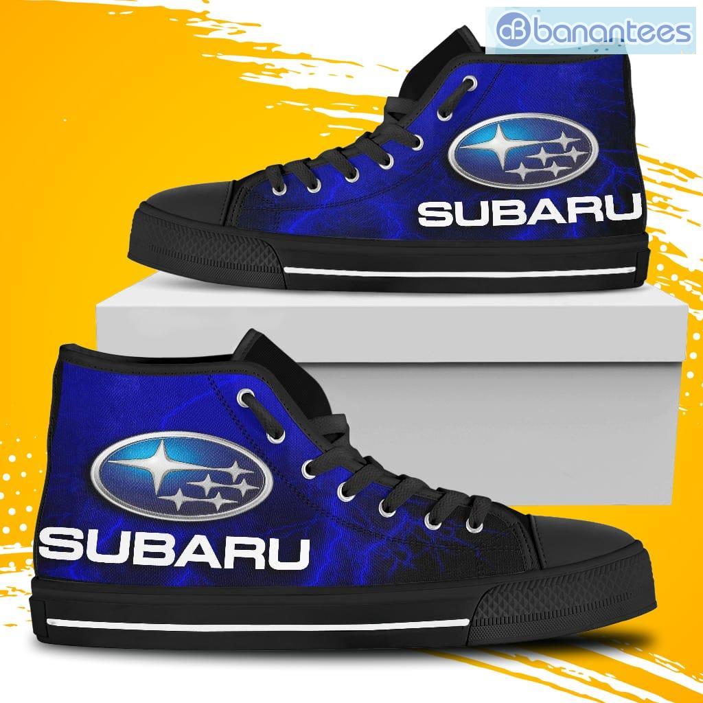Subaru Thunder Logo High Top Shoes Blue Classic Style Gift For Fans ...