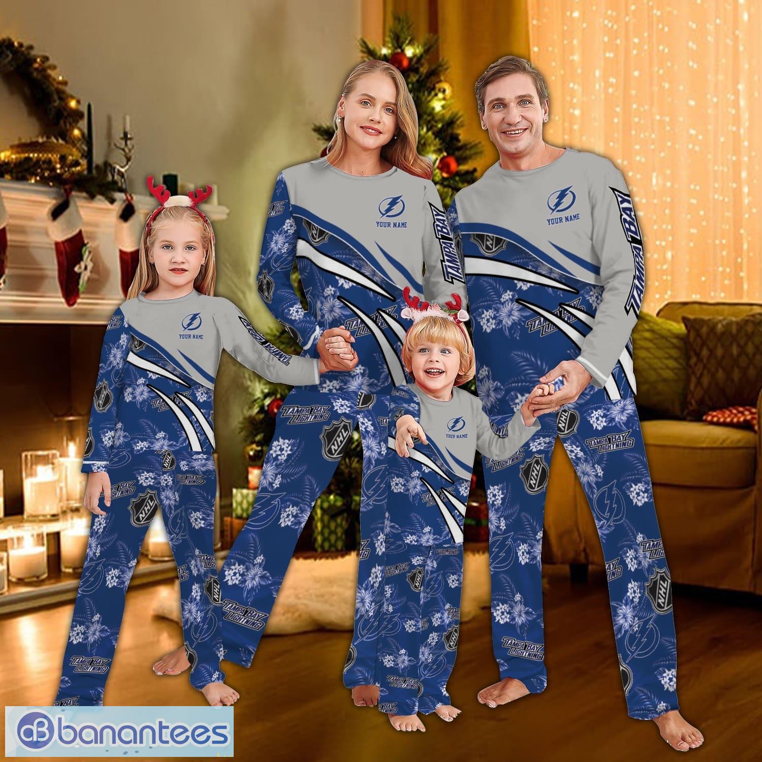 Tampa Bay Lightning Logo Team Pajamas Set Men Women Children - Banantees