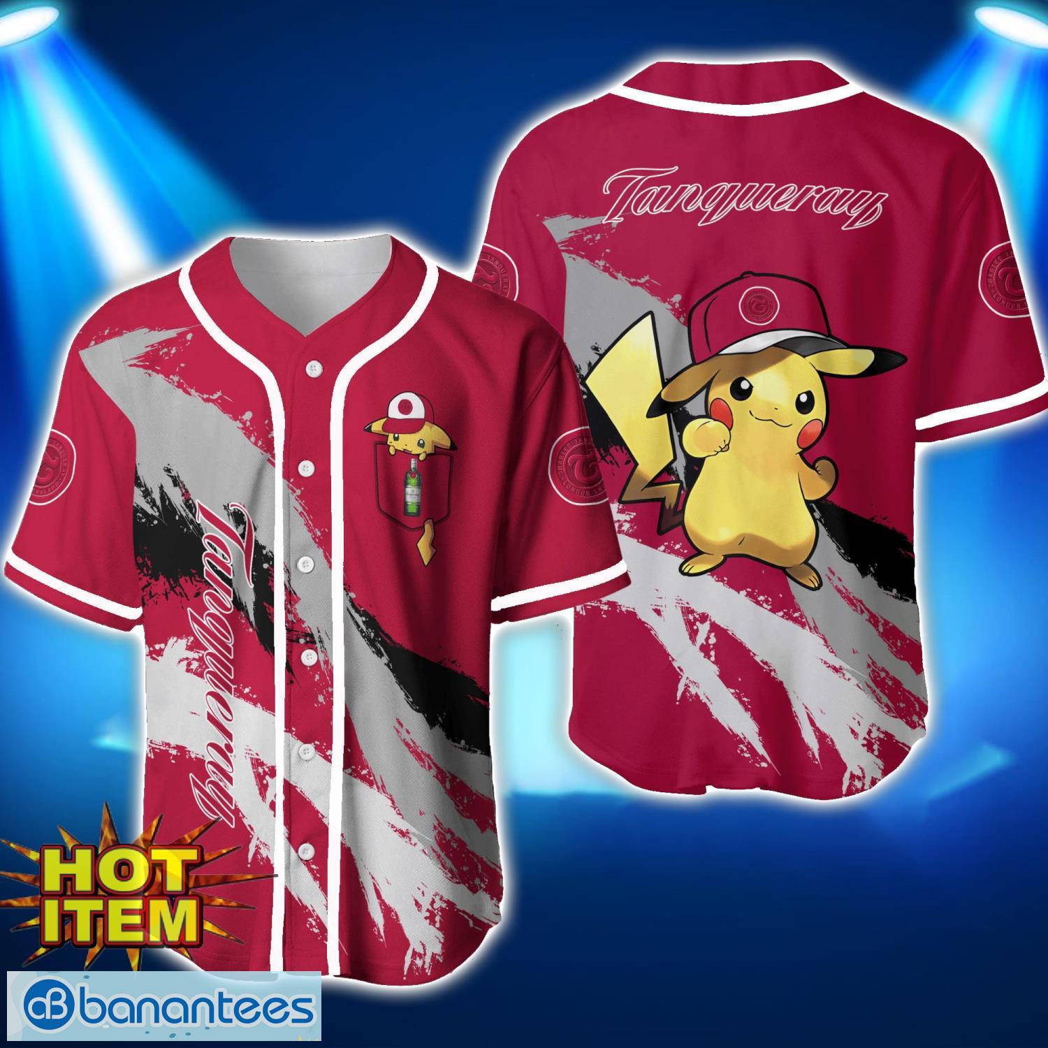 Tanqueray Pikachu Pokemon Lover 3D Baseball Jersey Shirt - Banantees