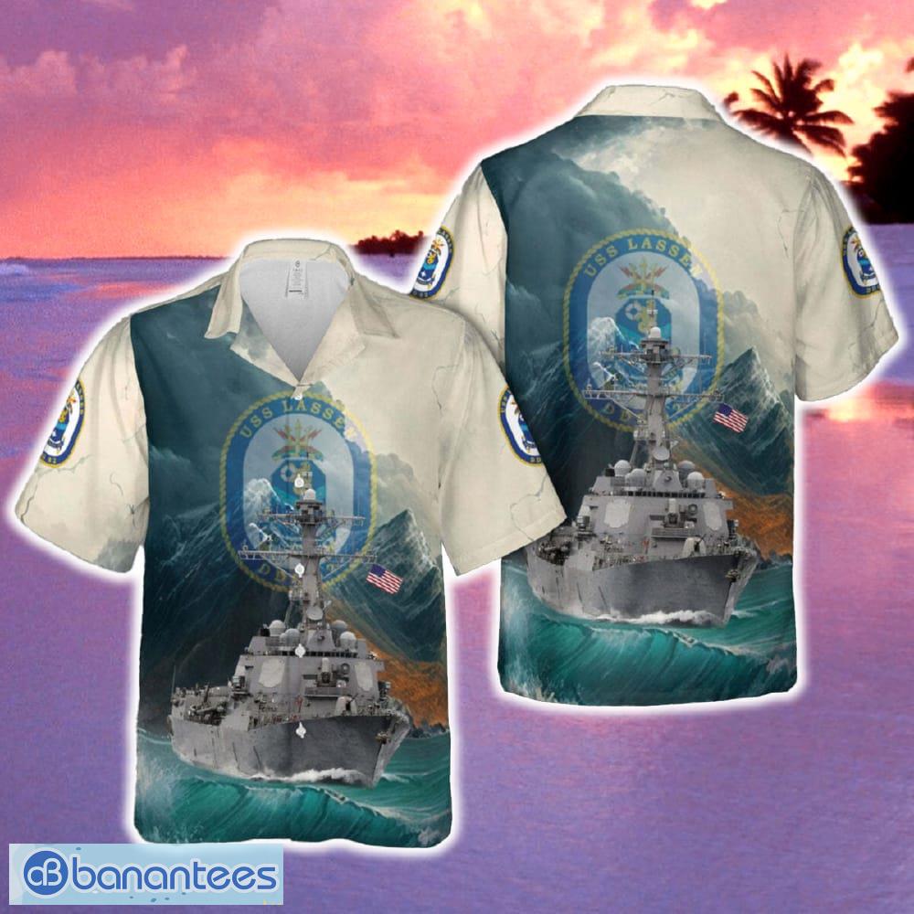 US Navy USS Lassen (DDG 82) Hawaiian Shirt Tropical Summer - Banantees