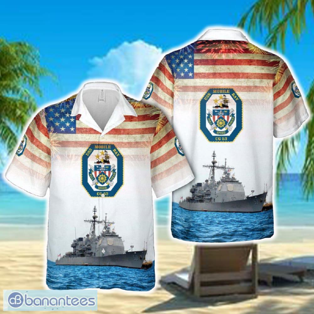 US Navy USS Mobile Bay (CG 53) Hawaiian Shirt - Banantees