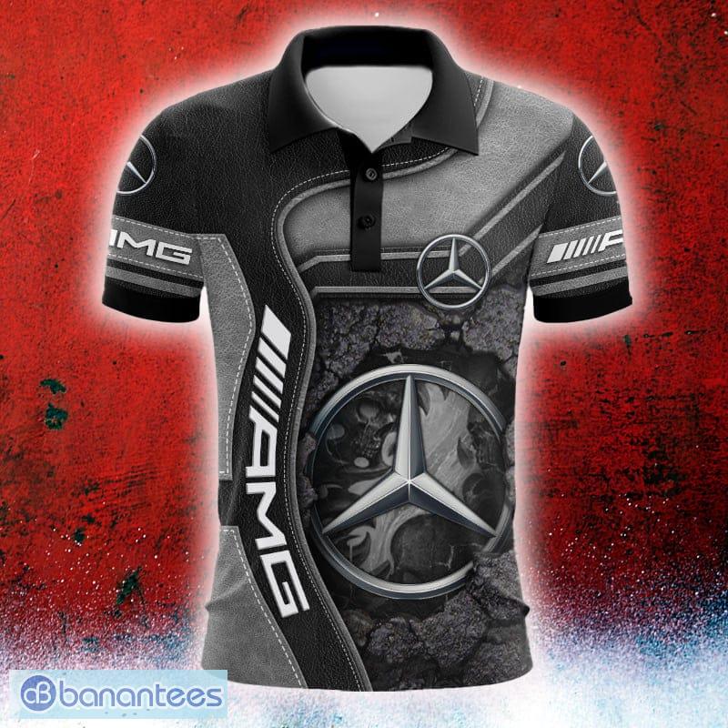 Car Racing AMG Logo Hidden Truck Leather Pattern 3D Polo Shirt - Banantees