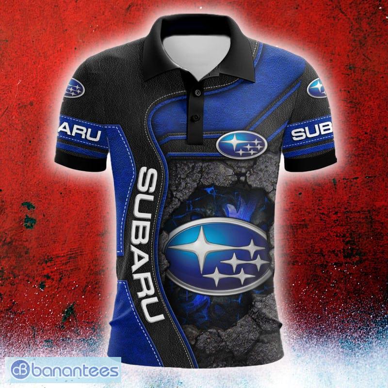 Car Racing Subaru Logo Hidden Truck Leather Pattern 3D Polo Shirt ...