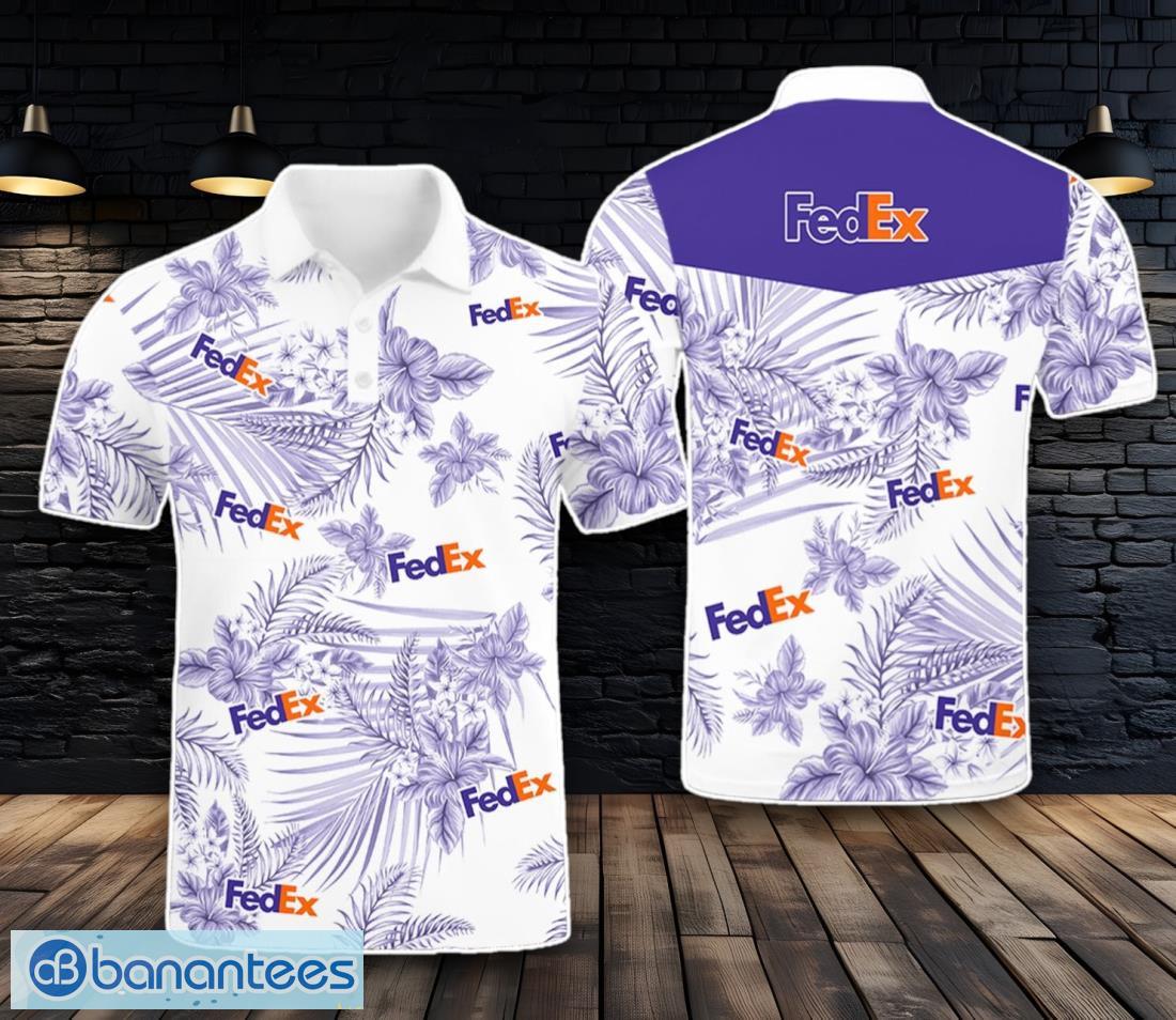 Fedex 3D Polo Shirt Flower Pattern For Men Women - Banantees