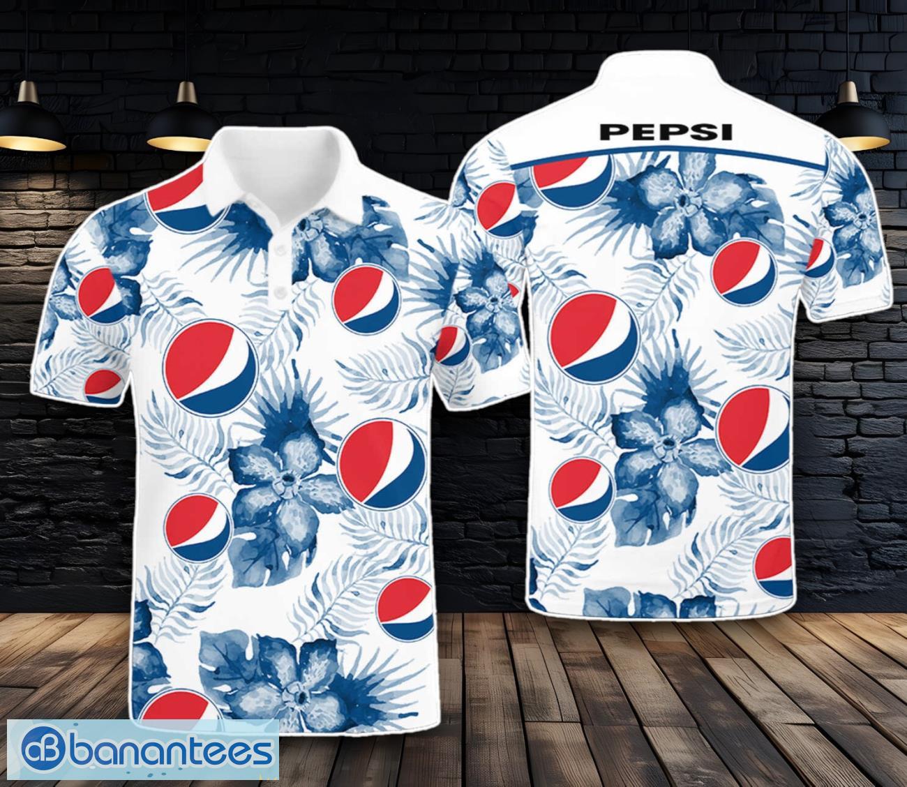 Pepsi 3D Polo Shirt Flower Pattern For Men Women - Banantees
