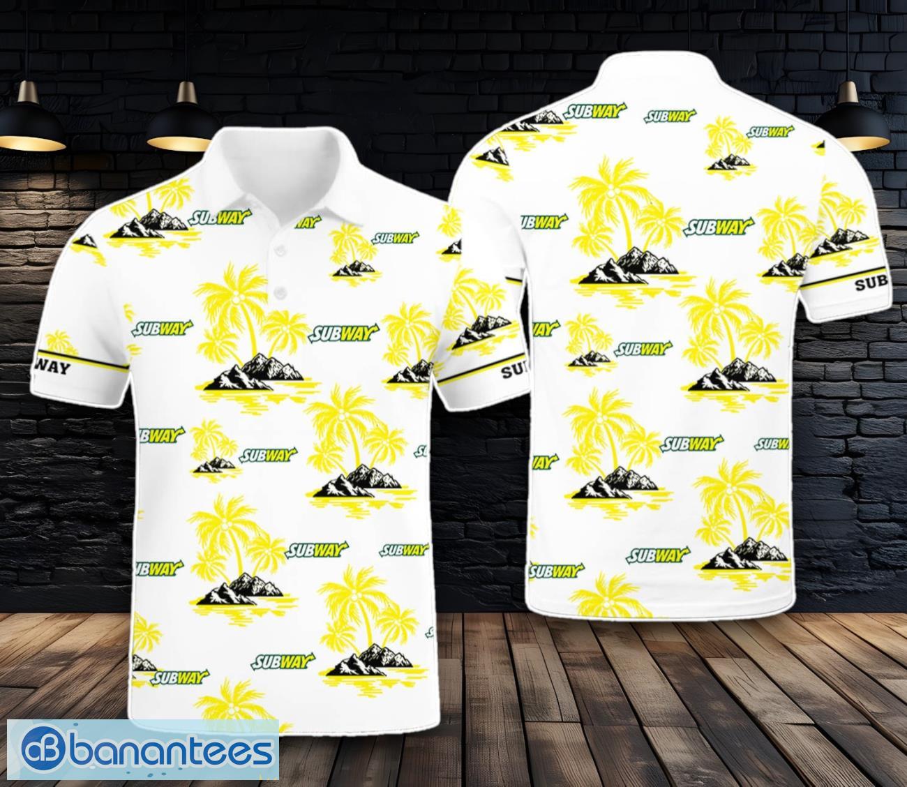 Subway 3D Polo Shirt Coconut Tree Pattern For Men Women - Banantees
