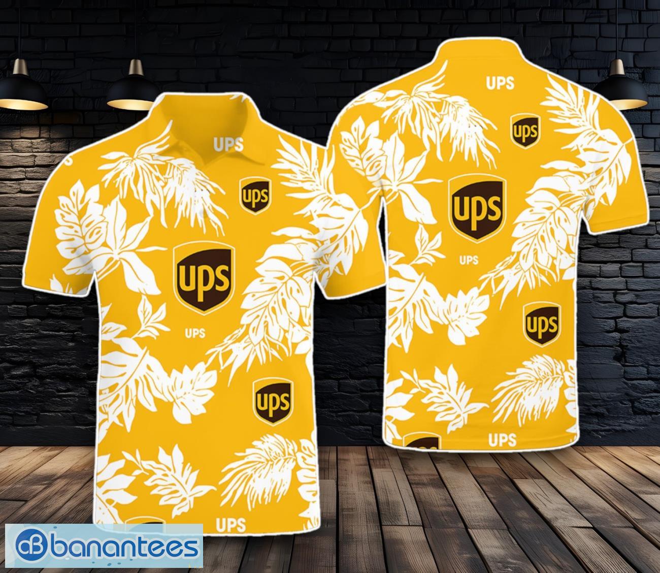 Ups 3D Polo Shirt Leaves Pattern For Men Women - Banantees