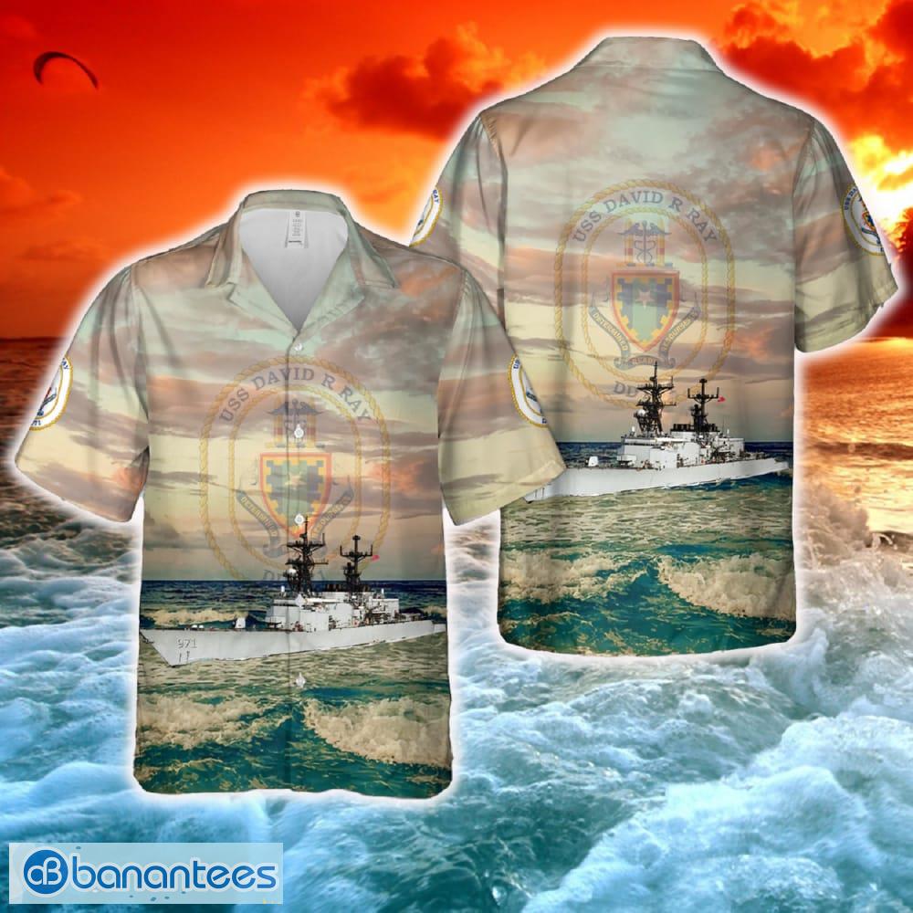 US Navy USS David R. Ray (DD-971) Hawaiian Shirt - Banantees