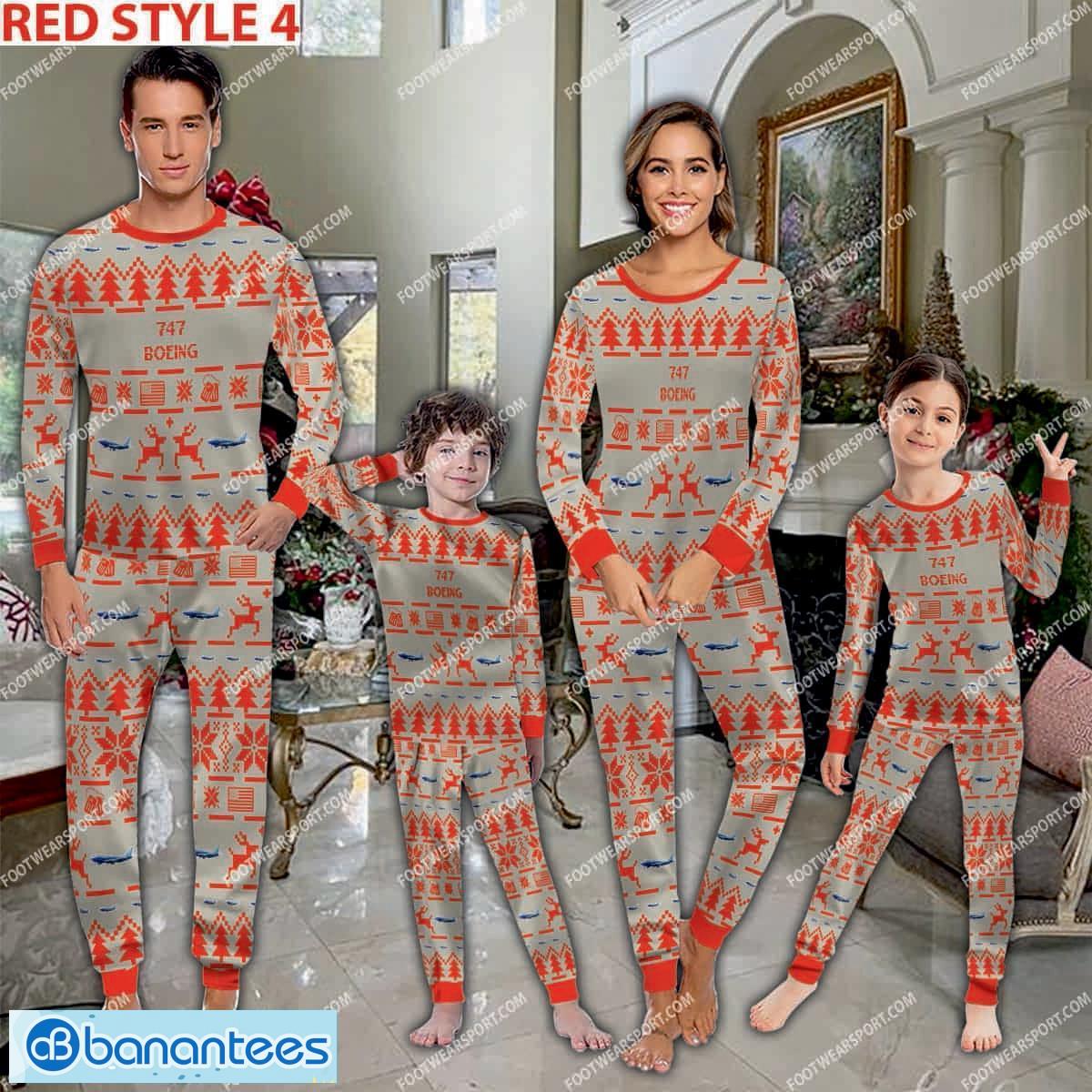 Boeing 747 Aircraft Pajamas Set Family Men Women Children Christmas ...
