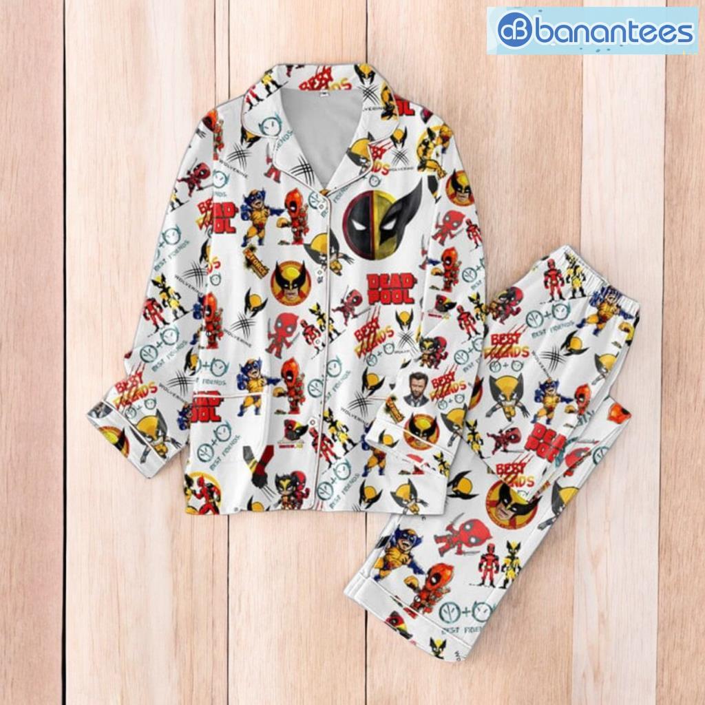 Deadpool And Wolverine We Are Best Friends Pajamas Set Gift For Women ...