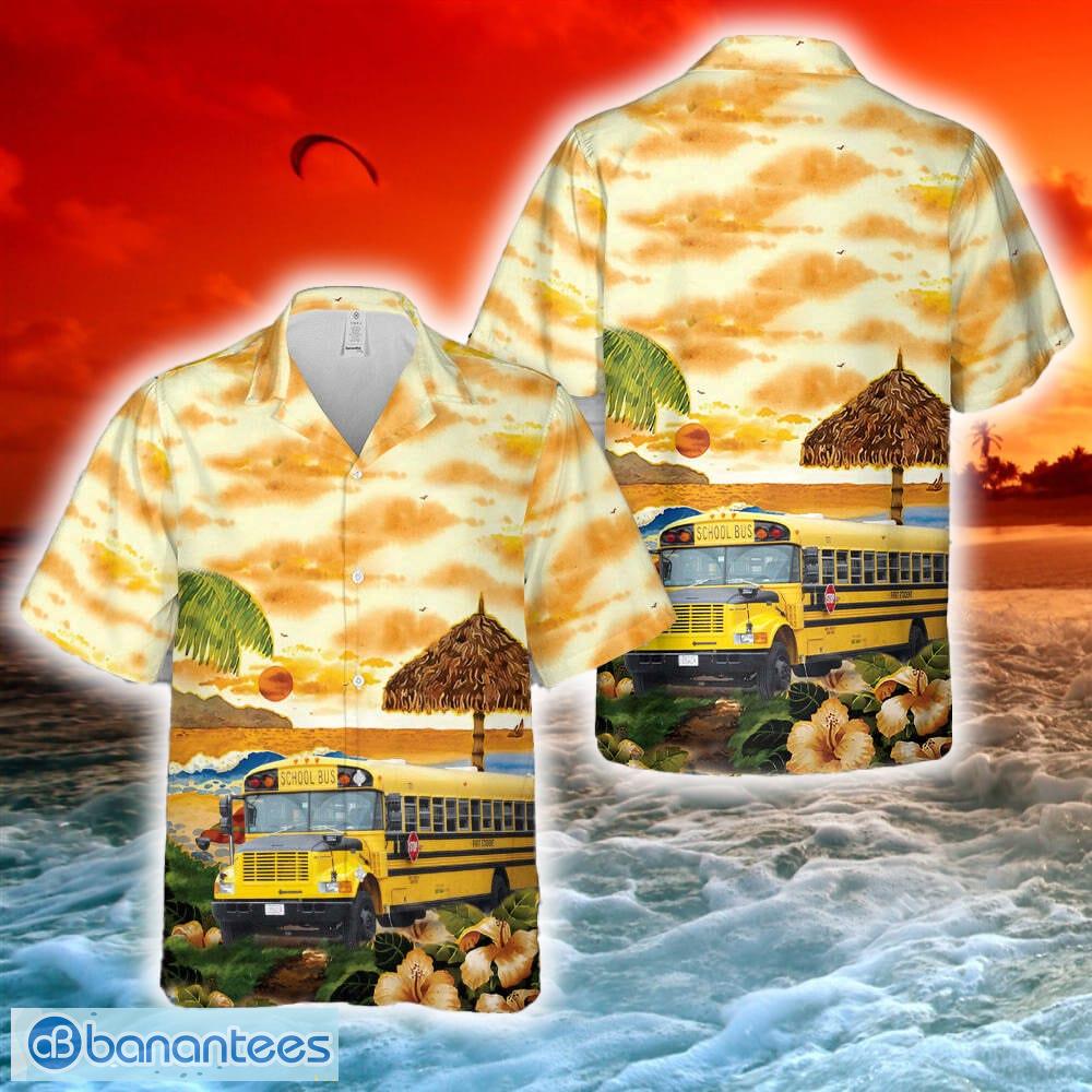 First Student Bluebird School bus 3 Hawaiian Shirt - Banantees
