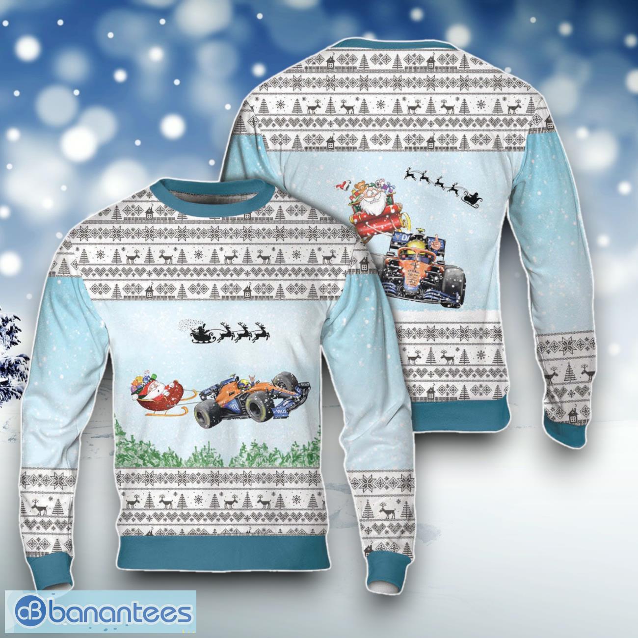 Lando Norris McLaren Santa Formula 1 Motor Racing Christmas Sweater For ...