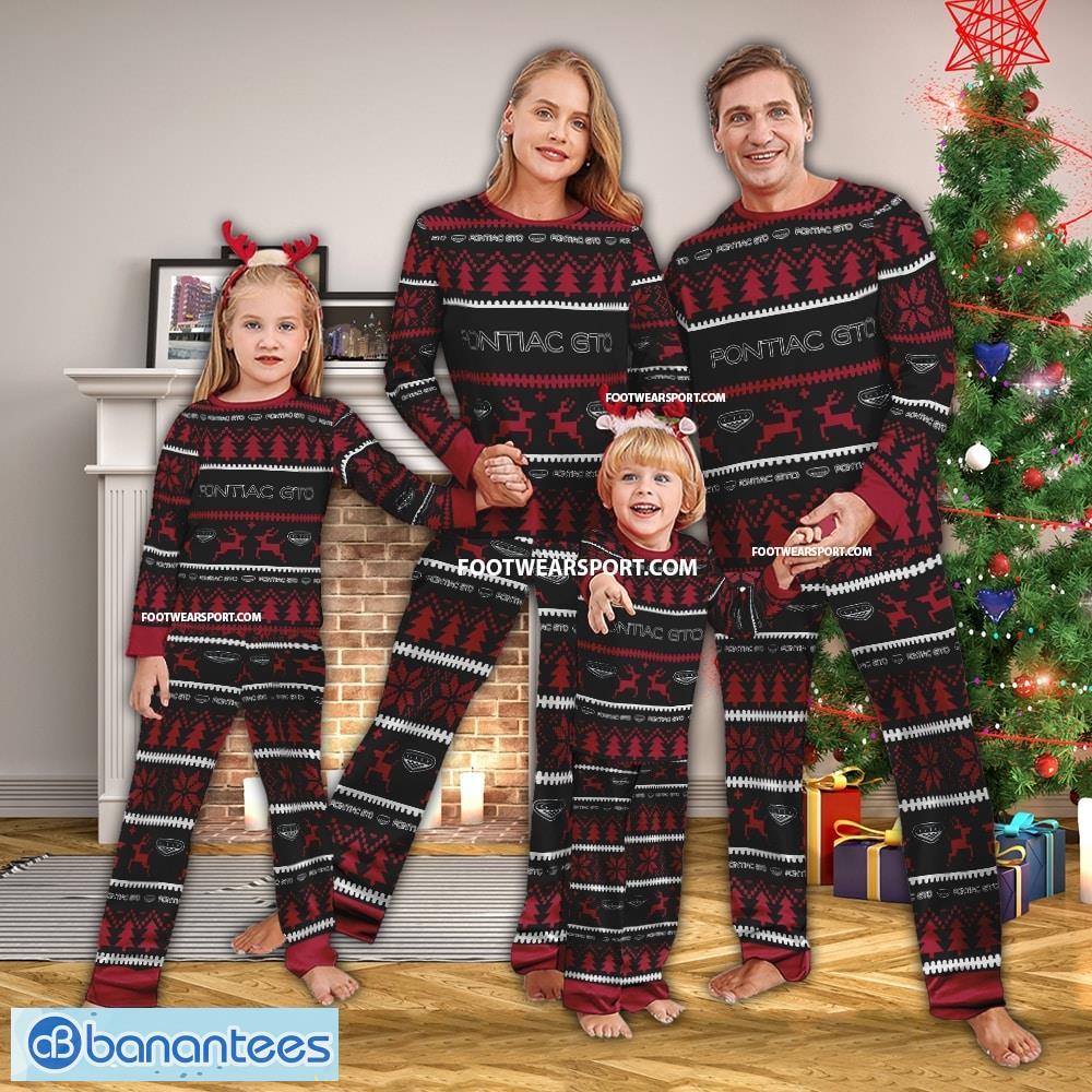 Pontiac GTO Car Racing Logo Pattern Pajamas Set Ugly Christmas Men ...
