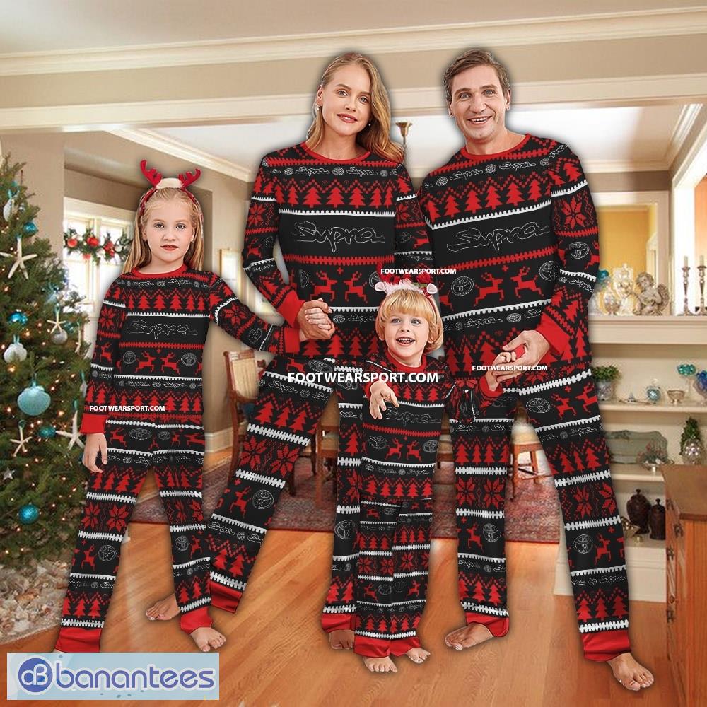 Toyota Supra Car Racing Pajamas Set Ugly Christmas Family - Banantees